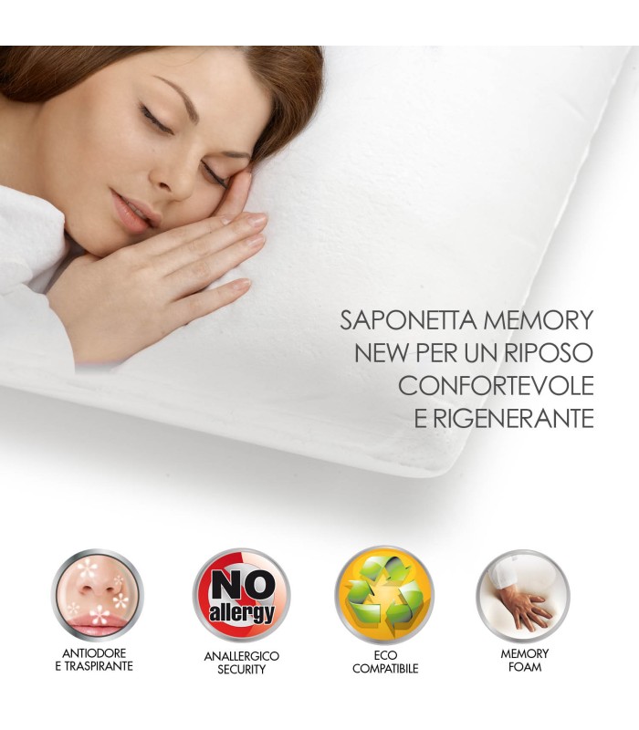 Guanciale Memory Saponetta Traspirante Ergonomico